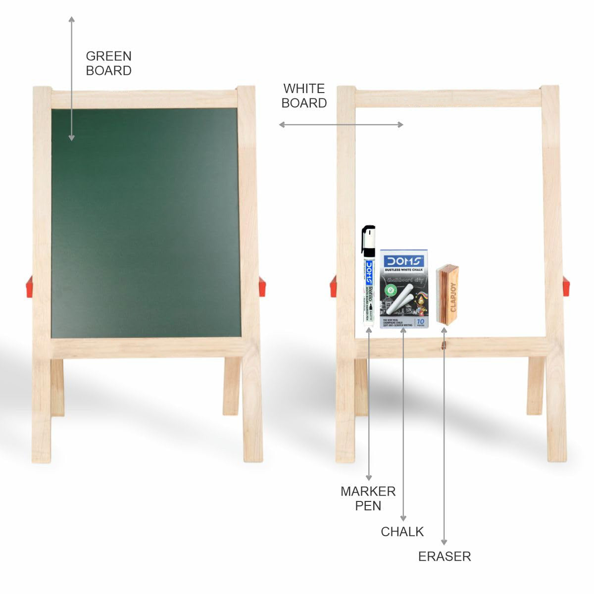 Double-Sided Learning Board (Marker and Chalks Included) – Panda World