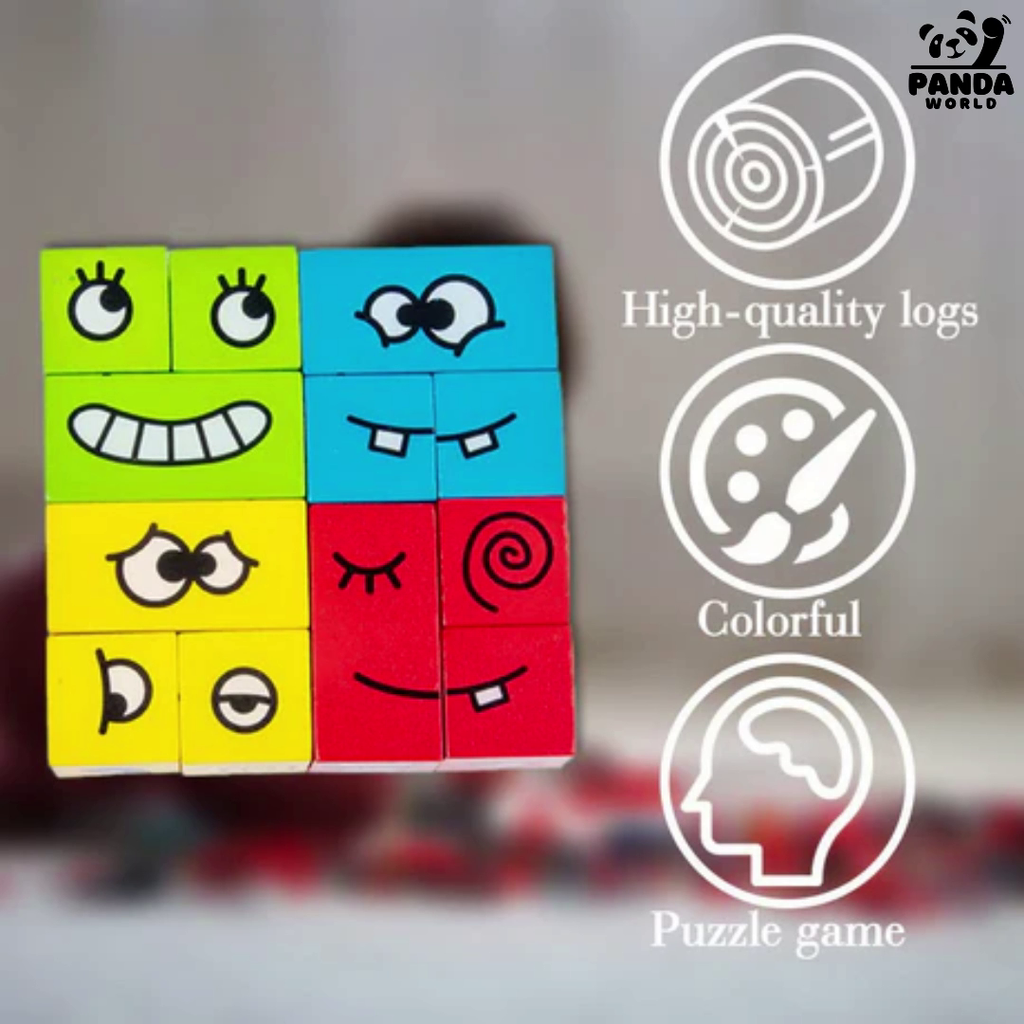 Smiley Cubes Puzzle (3+ years) – Panda World